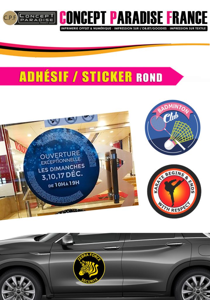 Adhésif / Stikers Rond – Concept Paradise France